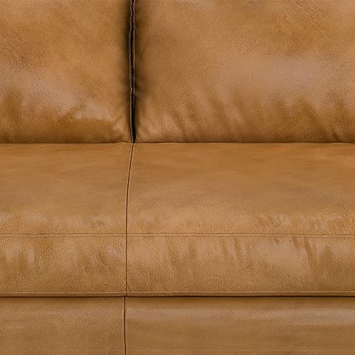 SIMPLIHOME Morrison Right Sectional Sofa in Full-Grain Genuine Leather, Sienna, 102-inches Wide, L-Shaped Leather Couch with Right Chaise for the Living Room and Family Room