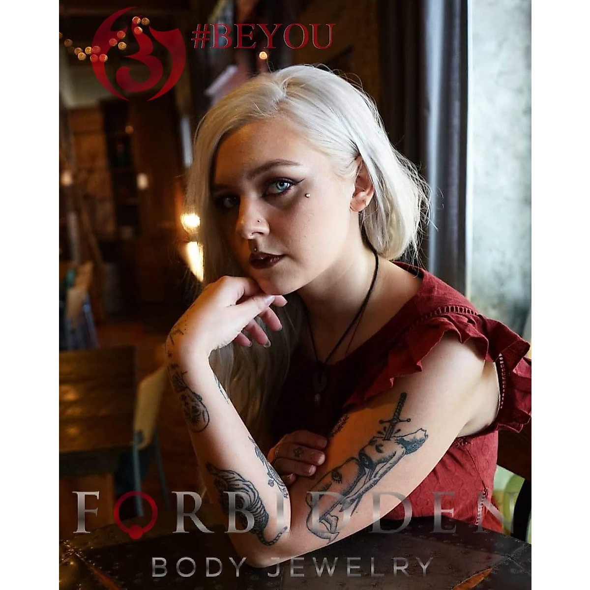 Forbidden Body Jewelry 14g Surgical Steel 5mm Synthetic Stone Dermal Top (Amethyst Single)