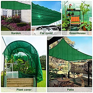 BeGrit 70% 9x20ft Shade Cloth with Grommets Garden Sun Mesh Sunblock UV Resistant Net for Garden Cover Flowers,Patio Plants,Chicken Coop,Greenhouse(Green)