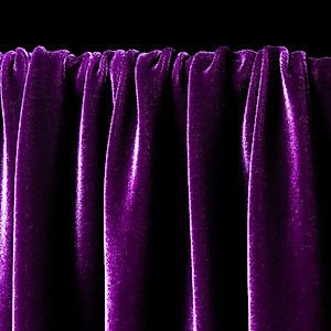 Ice Fabrics Stretch Velvet Fabric by The Yard - 60" Wide Soft Stretchy Fabric for Sewing Clothes, Apparel, Costume, Crafts - 90% Polyester 10% Spandex - Purple - 1 Yard