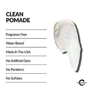 Challenger Fragrance Free Cream Pomade | Non-Comedogenic Styling Product | Unscented Hair Gel | Medium Firm Hold & Clean Ingredients | 3oz