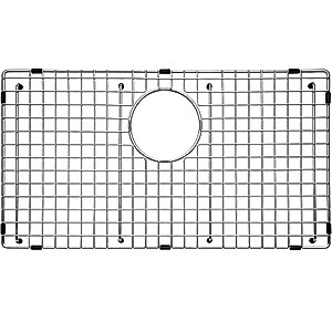 Serene Valley Sink Bottom Grid 26" X 13", Rear Drain with Corner Radius 3/8", Sink Protector SVH2613R