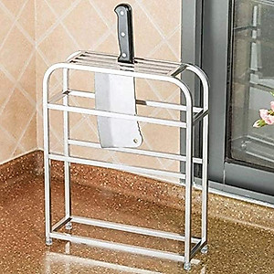 ZSQAI Storage Rack Multifunction Stainless Steel Knife Holder Storage Rack Kitchen Supplies
