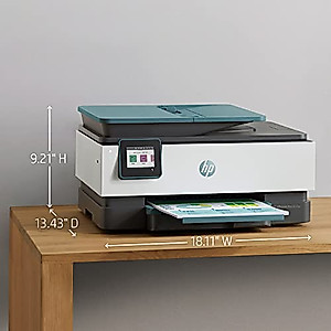 HP OfficeJet Pro 8028e All-in-One Wireless Color Inkjet Printer, Print Copy Scan Fax for Home Office Use, 20 ppm, Auto Duplex, 2.7" Color TS, Wi-Fi, Lanbertent Printer Cable