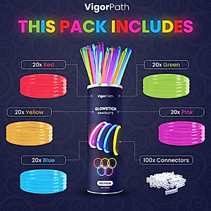 Set of 100' Luminous Sticks - 8" Glowsticks for Bracelets, Necklaces - Perfect for Neon-Themed Parties, Easter Celebrations, Festive Christmas Evenings, Spooky Halloween Nights, and Football Fanatic
