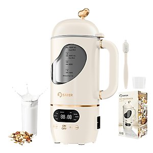 SAKER Automatic Nut Milk Maker,35oz Homemade Almond, Oat, Soy, Plant-Based Milk and Dairy Free Beverages, Almond Milk Maker with Delay Start/Keep Warm/Boil Water, Soy Milk Maker