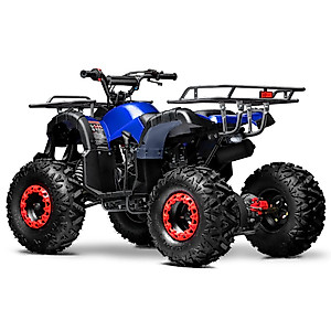 SEANGLES Gas 125cc ATV Quad 4 Wheeler for Adults and Kids ATV with Off-Road Tires - 220lbs Weight Capacity - Tested and Fully Assembled (Red)