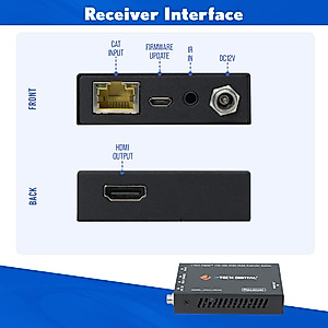 HDMI 2.0 4K Extender Splitter Over Single Cable CAT6 with PoC Up to 196 FT 1-in 8-Out w/Local Loop Output & Low Latency by J-Tech Digital [JTECH-18EX50]