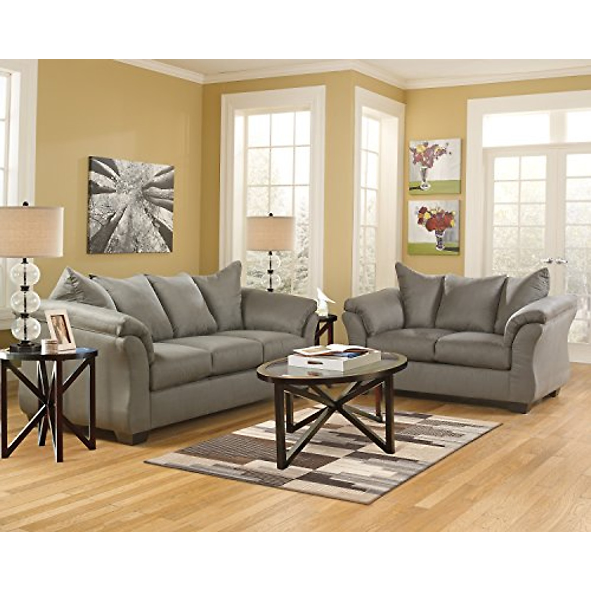 Signature Design by Ashley Darcy Casual Plush Sofa, Grayish Brown