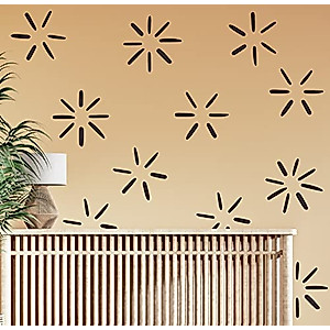 Line Wall Decals Modern Wall Stickers Black Vinyl Stickers for Wall Removable Peel and Stick Wall Decals Irregular Stripe Wall Sticker for Nursery Kids Room Living Room Bedroom Office Terracotta Decor