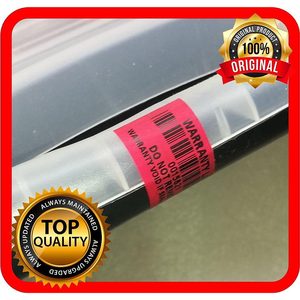 Holomarks 300 pcs Red Tamper Evident Warranty Labels Security Stickers Low Residue 1.57 x .787 inch