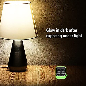 Geiomoo Silicone Case Compatible with Sony LinkBuds WF-L900, Protective Cover with Carabiner (Luminous Green)