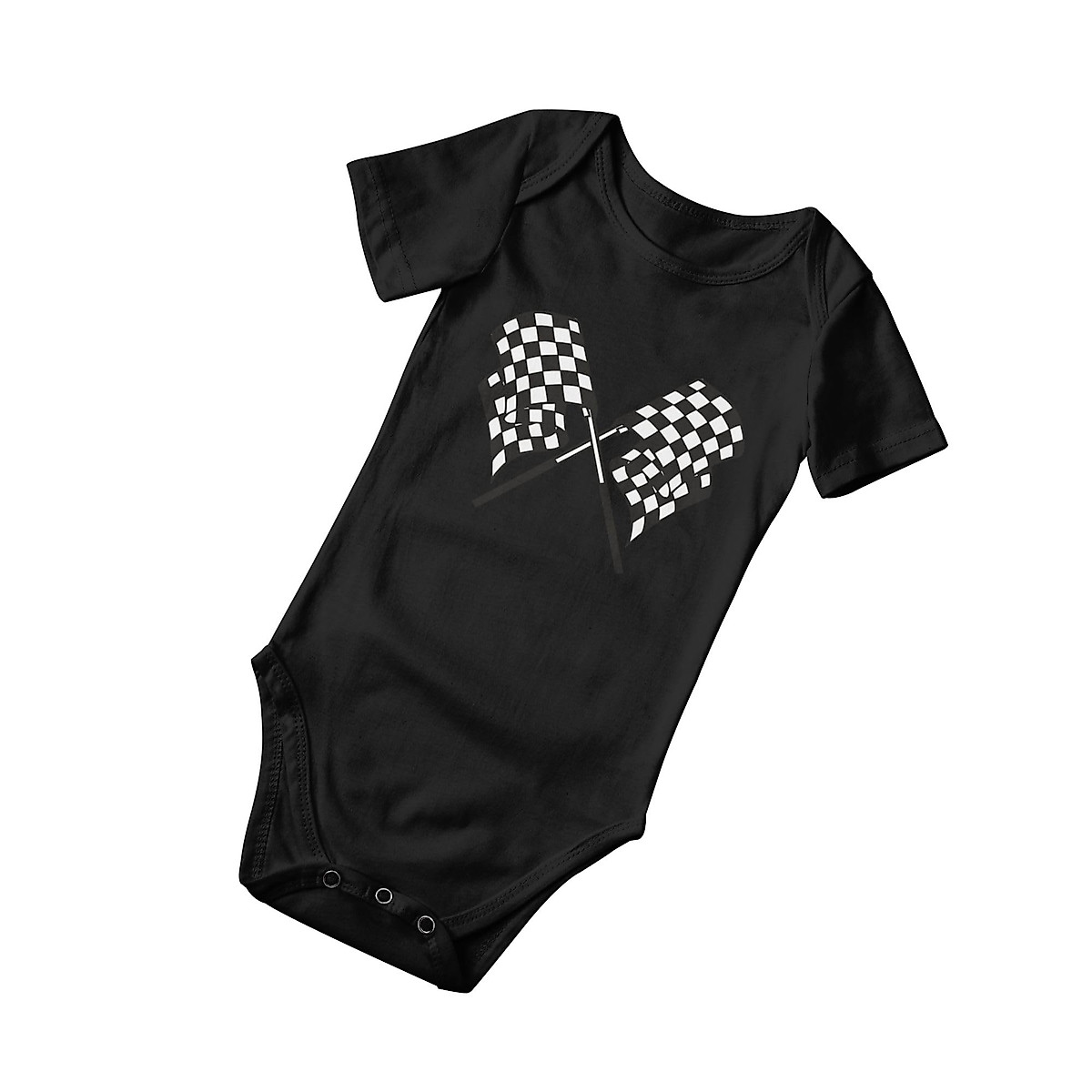 MOCSONE Checkered Flags Race Car Flag Newborn Girl Boy Romper Jumpsuit Bodysuit Baby Outfits Infant Clothes