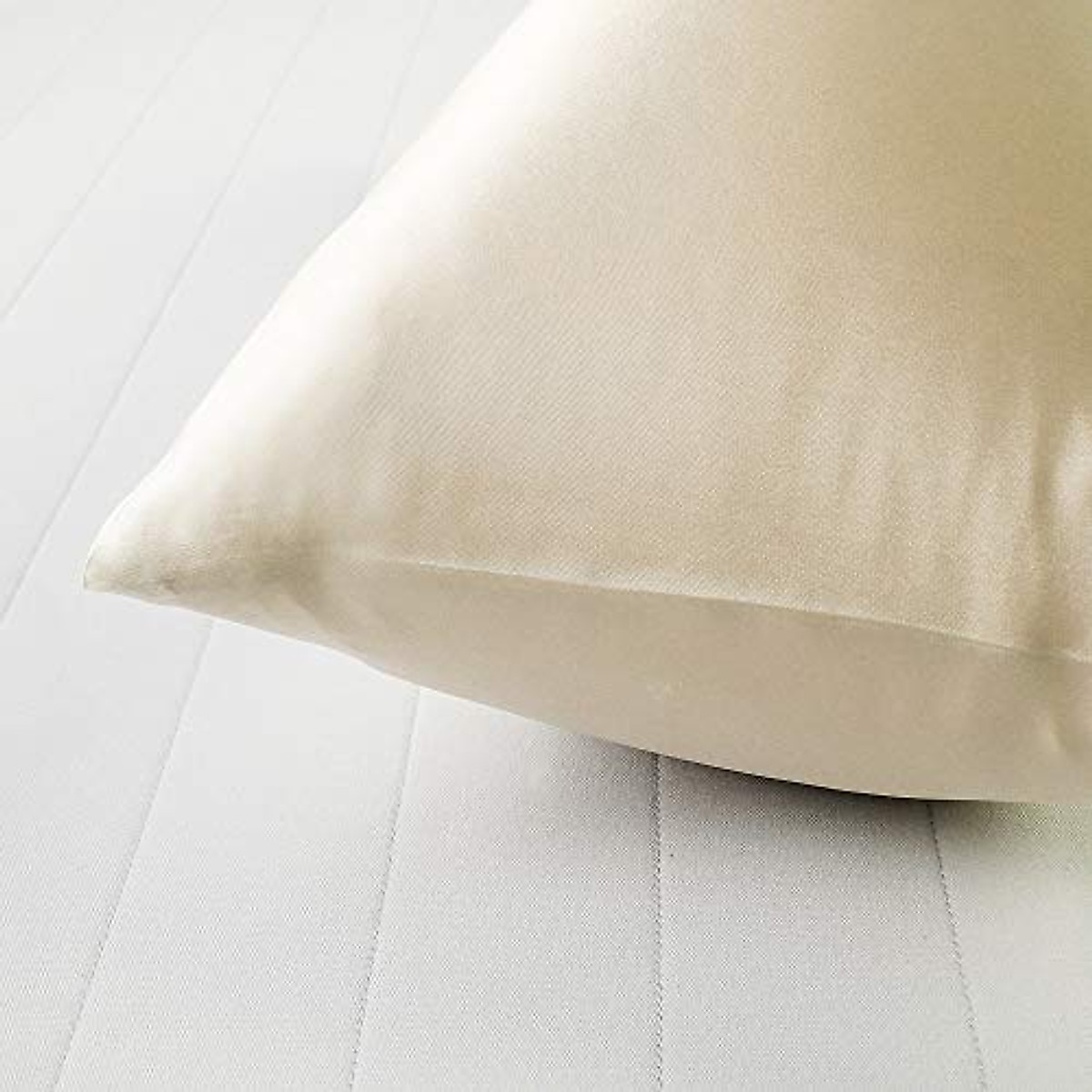 LCBD Silky Satin Toddler Pillowcases Set of 2, Super Soft Travel Pillow Covers, Small Kids Pillow Cases with Envelope Closure, 13"x 18", Champagne