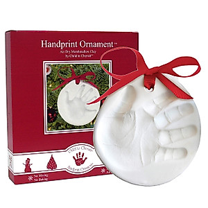 Child to Cherish Baby Handprint or Footprint First Christmas Ornament Kit