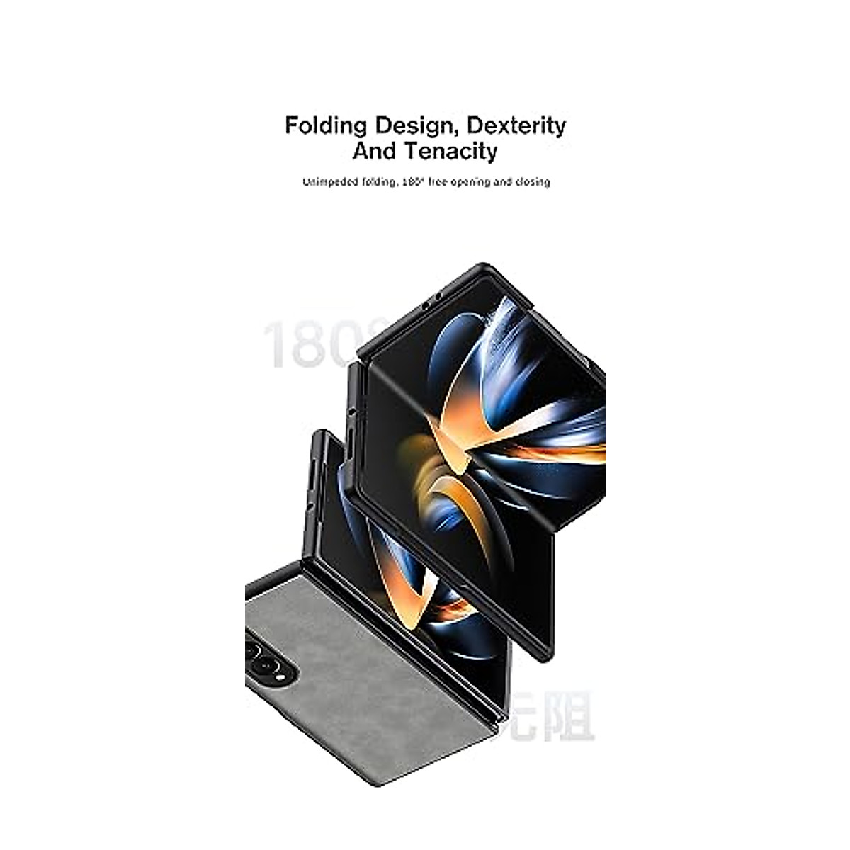 Leather Case for Samsung Galaxy Zfold4 Zfold3 Zfold Z Fold 5 4 3 Fold5 Fold4 Fold3 5G Silicone Shockproof,Gray,03,for Samsung Z Fold3