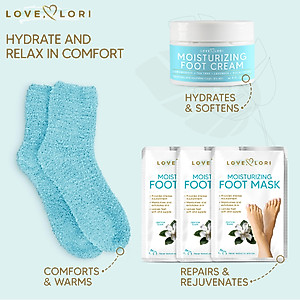 LOVE, LORI Foot Care Kit - 8-Piece Relaxing Spa Set for Women, Moisturizing & Hydrating, Natural Ingredients