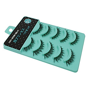 Scala 5 pairs/set 3D False Eyelashes Messy Cross Thick Natural Fake Eye Lashes Professional Makeup Tips Short False Eye Lashes (L-12)