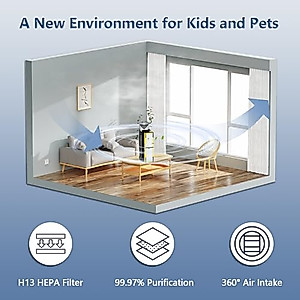 FLT4825 HEPA Filter B Replacement for G-Guardian Air Purifier AC4825, AC4300, AC4900, AC4825DLX, AC4850, CDAP4500, AP2200, 4 H13 True HEPA Filters + 8 Activated Carbon Pre-Filters