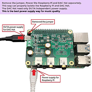 Raspberry Pi HiFi DAC Pro Hat ES9038Q2M Audio Card PCM DSD Lossless High Resolution Digital-to-Analog Converter Adapter for Raspberry Pi 5 4 3B+ 3B Zero w Zero