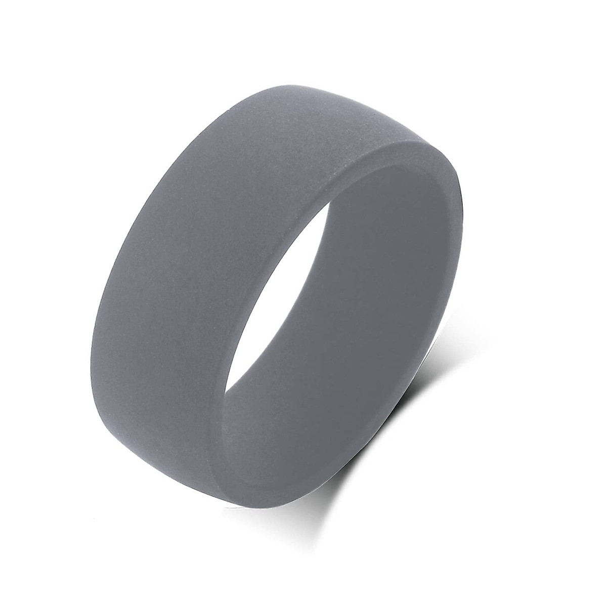 QINGDUO Inspirational Ring Christian Jesus Fish and Cross Symbols Ring Customize Lightweight Comfort Fit Plane Flexible Band Inspirational Faith Cross Ring Christian Religious Confirmation Gift,Red