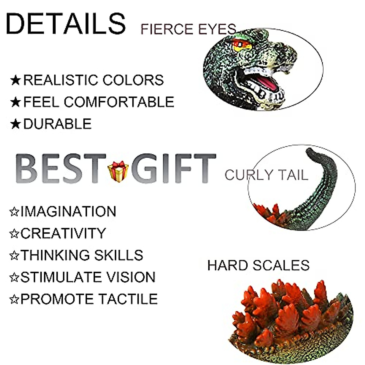 Godziilla Toys 7.8 Inch King of The Monsters Dinosaur Educational Model Gojirasaurus Action Figures Toy for Kids Birthday Playsets (Monsters Dinosaur)