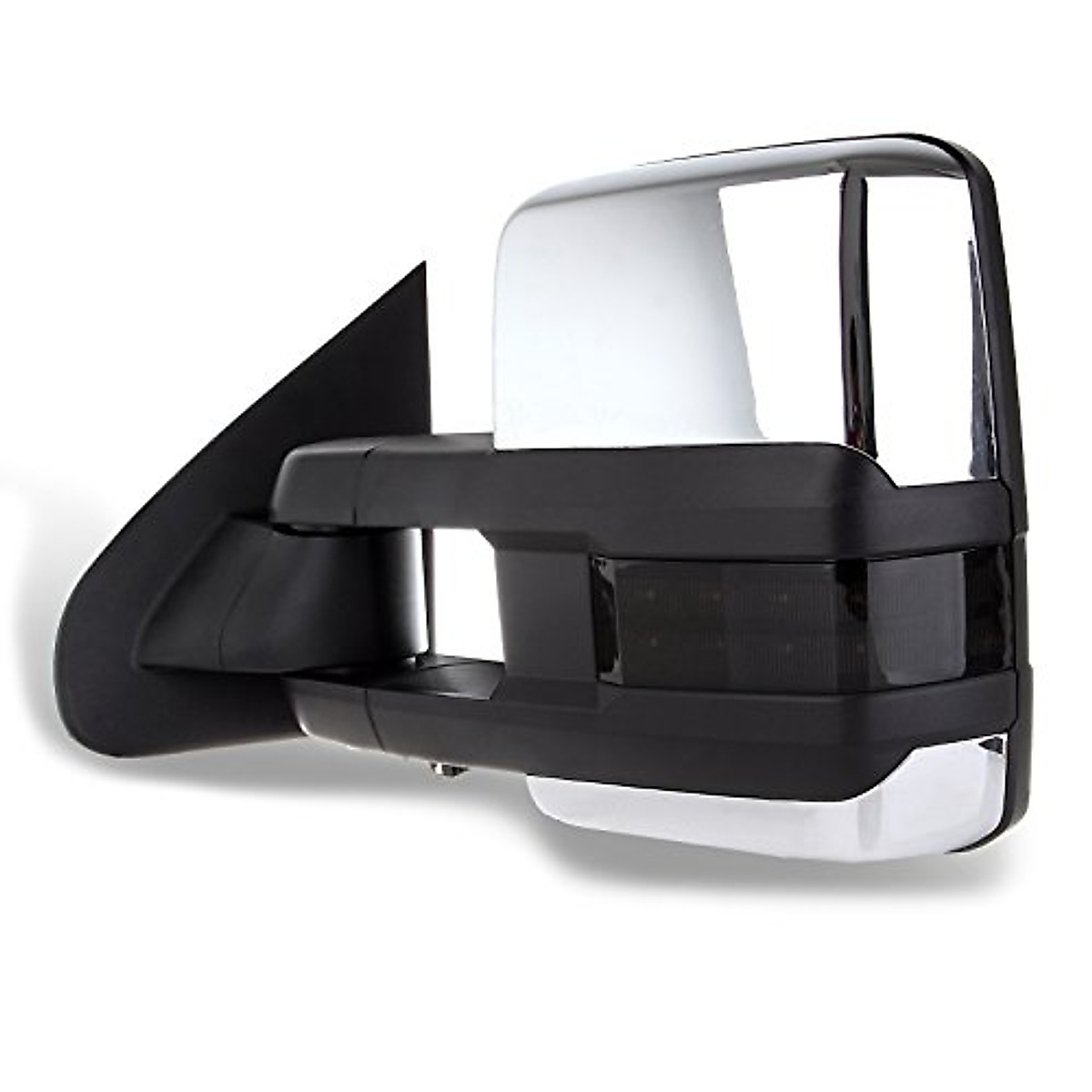 cciyu Tow Mirrors Car Mirrors Left Right Chrome Towing Mirrors Compatible with 2014-2018 for Chevy for GMC 1500 2015-2019 for Chevy for GMC 2500 HD 3500 HD with Power Heated Turn Signal Light