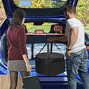 Outland Fire Bowl Carry Bag, Faunia 19-in Fire Pit Bag 600D Oxford Fabric Compatible with Outland Firebowl 893 870 823, Fire Pit Storage Case for RV Travel & Camping, Black, Bag Only