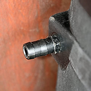 RTS Companies Inc Home Accents 50-Gallon ECO Rain Water Collection Barrel Made with 100% Recycled Plastic Spigot, Black