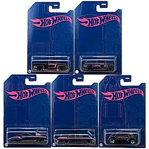 Hot Wheels 2022 Pearl and Chrome 54th Anniversary Complete Set of 5 Diecast Vehicles