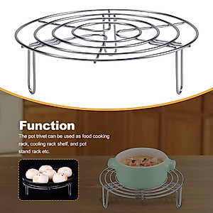 Round Cooling Cooking Racks, Stainless Steel Steamer Rack Kitchen Cooking Tool,Baking Rack for Round Cake Pans,for Canning Air Fryer P ressure Cooker(size:19.5cm)