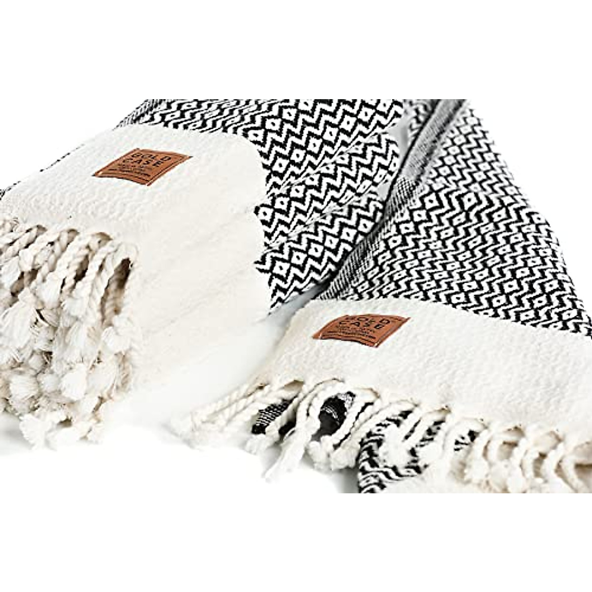 GOLD CASE Zeus Original Turkish Hand Towels - Set of 4-20x40 100% Cotton Decorative Bathroom and Kitchen Towel for Hand, Face, Hair, Head, Farmhouse, Yoga, Gym. Tea Towel & Dishcloth, Black