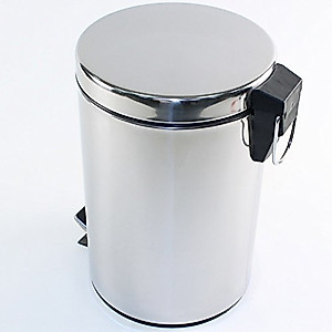 Gedy 2709-13 Round Polished Chrome Waste Bin Pedal