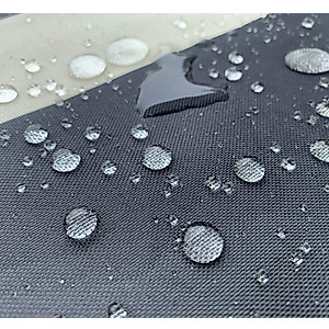 WJ-X3 Small Patio Dining Set Waterproof Anti UV No Fading Heavy Duty Outdoor Square Furniture Cover, 84 x 32 Inches, Beige and Gray