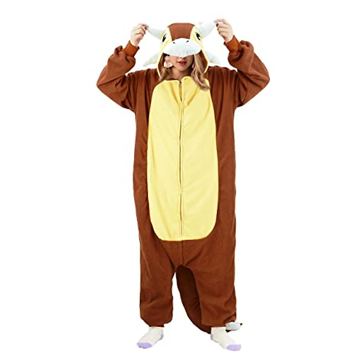 Animal Ankylosaurus Onesie Pajamas Adult Dinosaur Cosplay Costume One Piece Jumpsuit for Women and Men