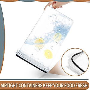 PRAKI Extra Large Tall Airtight Food Storage Containers 6.5L / 220oz, BPA Free, 4pcs Pantry Kitchen Organization Set for Flour, Sugar, Baking Supplies, Plastic Flour Container with 20 Labels & Maker