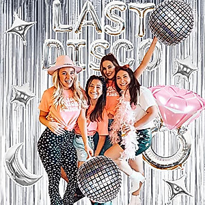 Last Disco Bachelorette Party Balloon Kit Sliver Pink Disco Bachelorette Party Supplies Western Cowgirl Bachelorette Party Decorations Disco Balloon Arch for Nashville Last Disco Bridal Shower Party