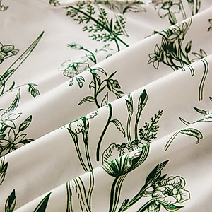 Green Flower Body Pillow Cover 20x54 Body Pillow Cover Dark Green Branches Flower Long Body Pillow Cover Country Style Farmhosue Decor Body Pillow Case Cover with Pocket Closure(Body,Branch)