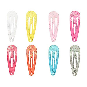 Toddler Hair Clips, Funtopia 80 Pcs (1.2 Inch, 3cm) Cute Mini Snap Hair Clips for Baby Girls Kids, Colorful Small Snap Barrettes Metal Hair Clips for Fine Hair