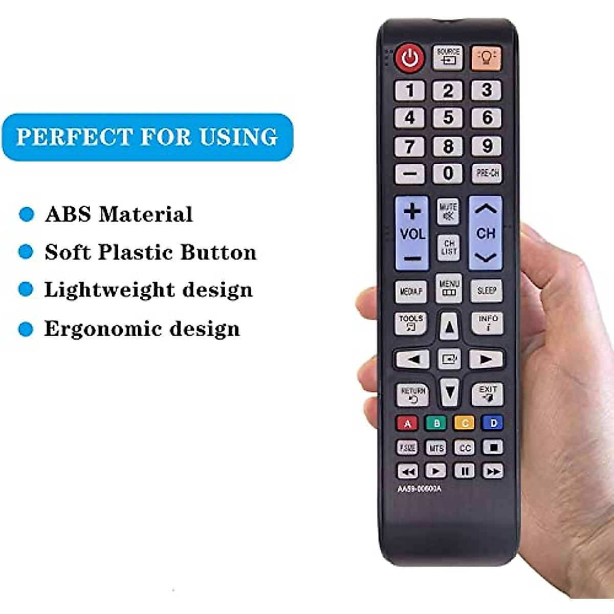 Replacement for Samsung Remote Control for Smart TV,Compatible Samsung TV Remote Control LCD LED Smart TV Remote,No Setup Required-Fit for Backlit Samsung Universal Remote Control