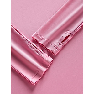 4-Pack: Womens Long Sleeve Athletic Tops with Thumb Holes – Dry Fit Active Crewneck Workout Tees (Set 1, Medium)