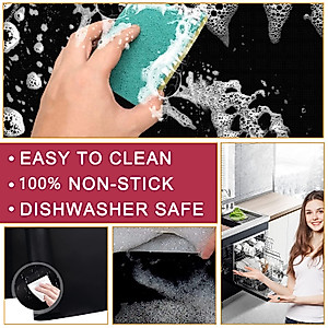 Oven Liners for Bottom of Electric Gas Oven - 2 Pack Large Heavy Duty Oven Mat, Heat Resistant Oven Liners for Bottom of Electric Oven, 15.74"x 23.6". (2PACK)