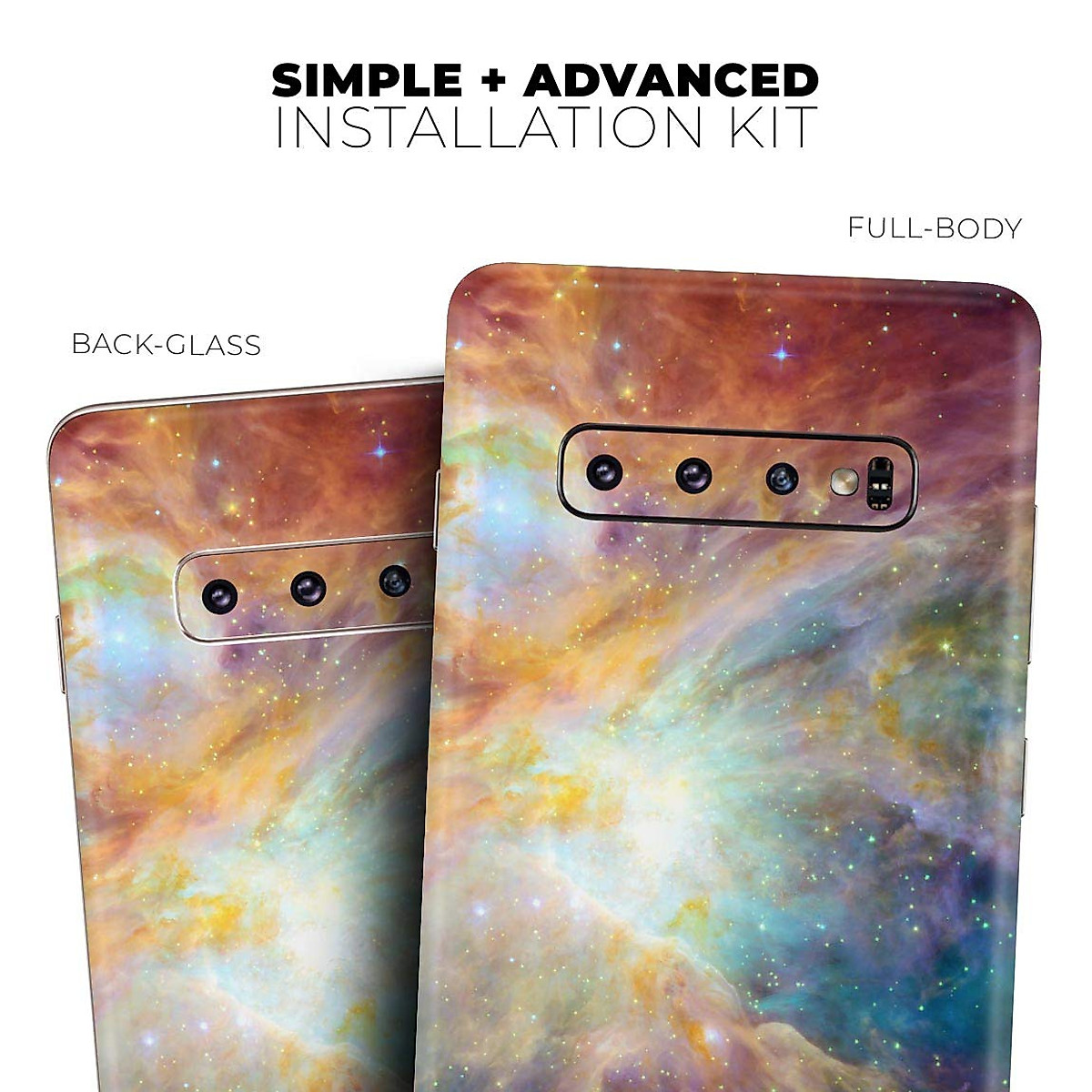 DesignSkinz Mutli-Colored Clouded Universe Protective Vinyl Decal Wrap Skin Cover Compatible with The Samsung Galaxy S20 (Screen Trim & Back Glass Skin)