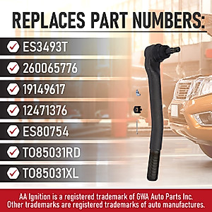 Replacement Tie Rod End - ES80754 - Compatible with Ford Vehicles - 2005, 2006, 2007, 2008, 2009, 2010, 2011, 2012, 2013, 2014, 2015, 2016 F-250 Super Duty, F-350 Super Duty - Front Left Outer Tie Rod