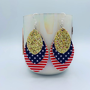 Football Earrings - Sport Earrings - Black & Gold Earrings Glitter - Football Fan Accessory Earrings - Football Jewelry - Football Accessories (Black & Marigold)