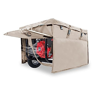 IMPROVED! Generator Cover while Running Heavy Duty 100% Waterproof Portable Generator Enclosure Tent to Run in All Weather- 3 Layers Protection Shed with Inbuilt Frame for 3500w-12000w Generators