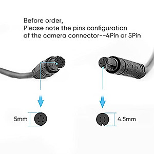 Dash Cam Rear Camera Cable,33 Ft 4 Pin to 2.5mm Male Plug Wire for Mirror Camera Rear View Camera,Car Recorder Reverse Camera Backup Camera Long Replacement Cable Cord Fit Pick-up,Trucks,RV,SUV,Bus