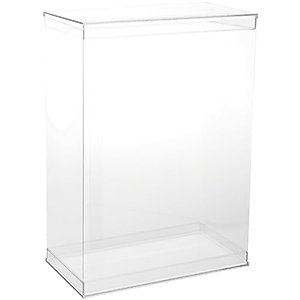 DollSafe Deluxe Clear Folding Display Case with Acrylic Top and Base for 11-12 inch Dolls or Action Figures, 9.5" W x 5" D x 13" H, Pack of 5