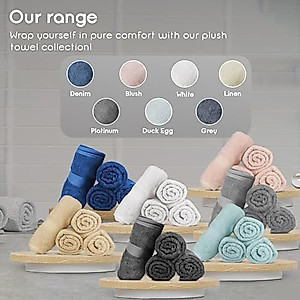 Ariv Towels 4-Piece Large Premium Bath Towels Set-Suitable for Sensitive Skin & Daily Use-Soft, Quick Drying & Highly Absorbent Towels for Bathroom, Gym, Hotel & Spa- 30" X 52"- Duck Egg