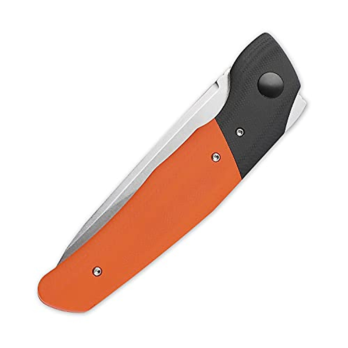 Kizer In-Yan Everyday Carry Pocket Knife, 3.8 inch N690 Steel Drop Point Blade, Black&Orange G10 Handle with Pocket Clip, V4573N2